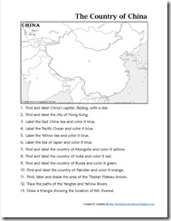 Mapping China Printable